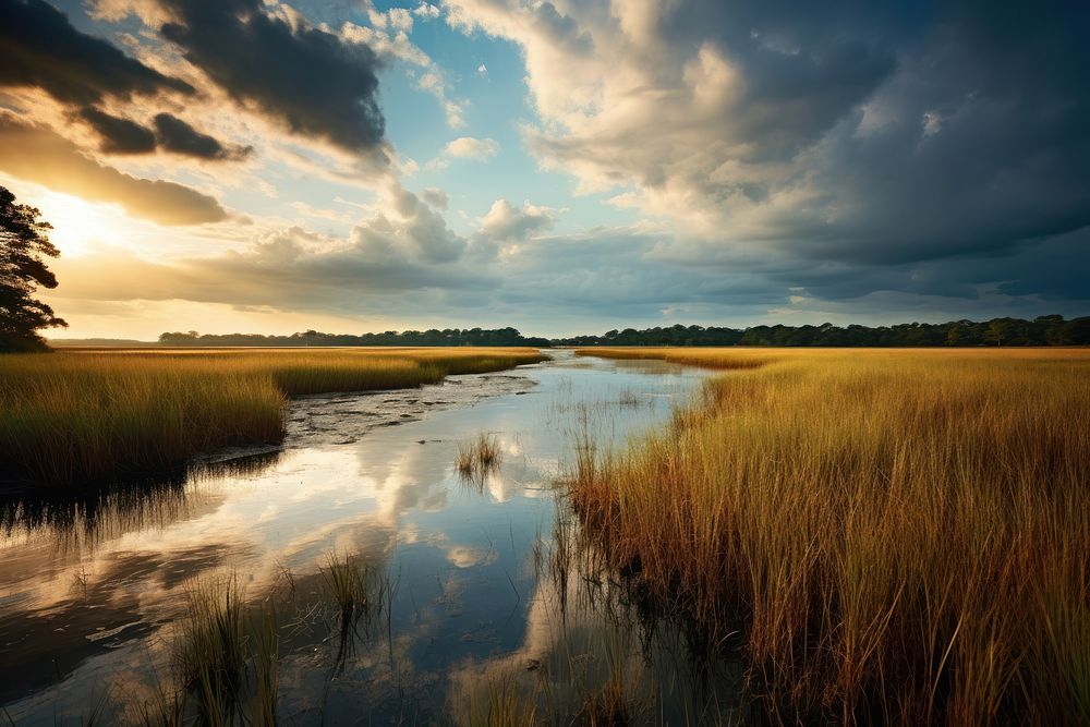 Marsh sky landscape outdoors. | Premium Photo - rawpixel