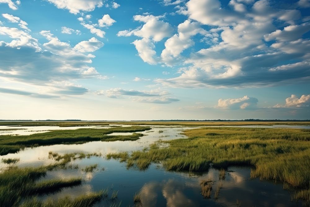 Marsh sky landscape outdoors. | Premium Photo - rawpixel