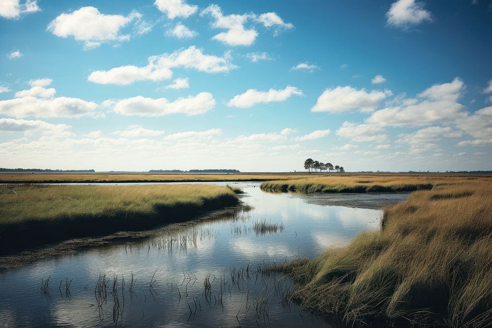 Marsh sky landscape outdoors. | Premium Photo - rawpixel