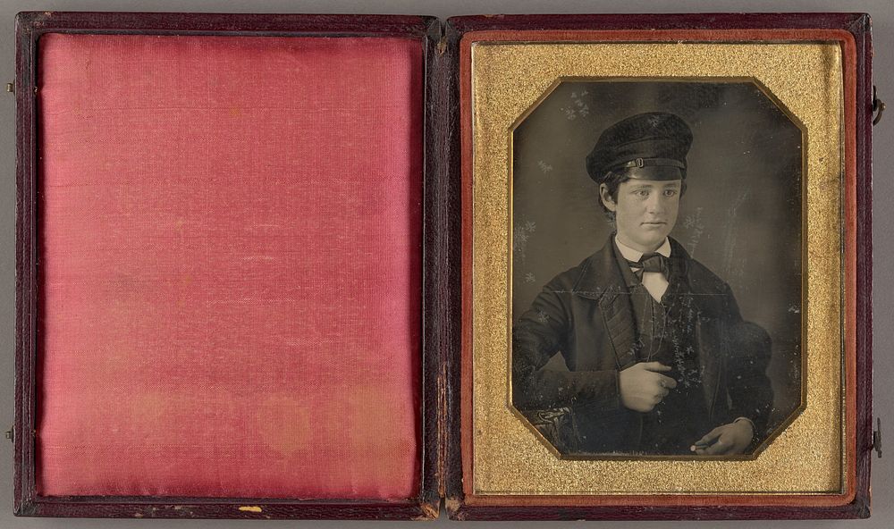 Portrait Seated Young Boy Cap | Free Photo - rawpixel