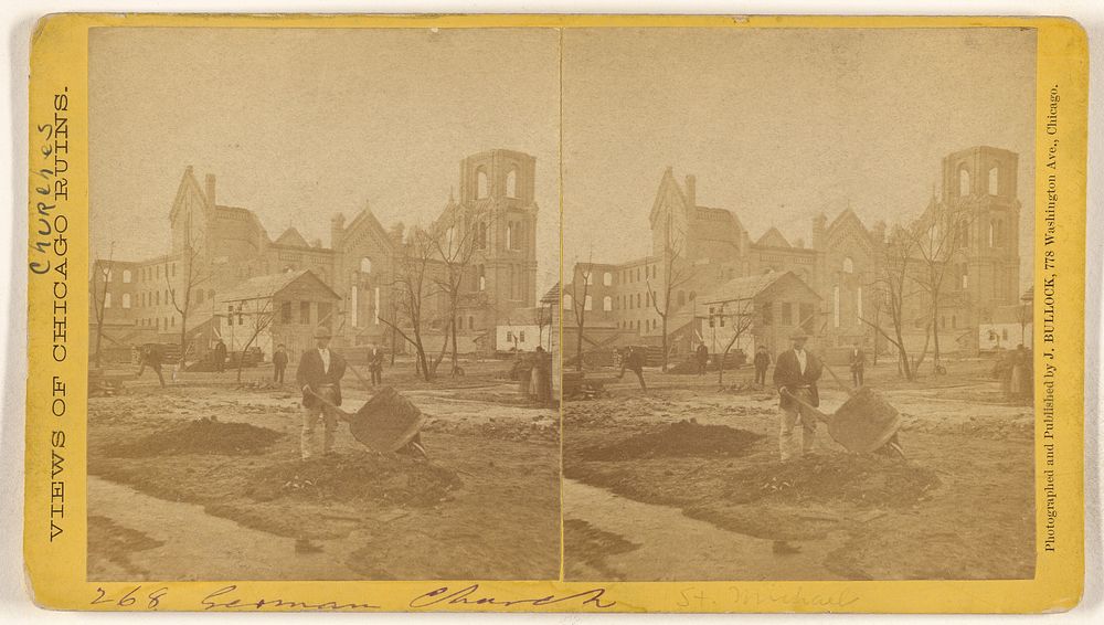 German Church, Ruins Chicago Fire | Free Photo - rawpixel