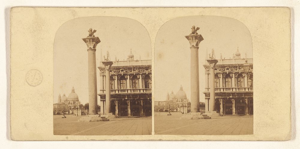 two Grand Greek Columns Piazza, | Free Photo - rawpixel