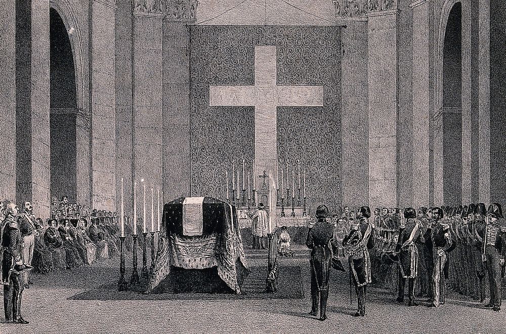Ceremony coffin containing remains Napoleon | Free Photo Illustration ...
