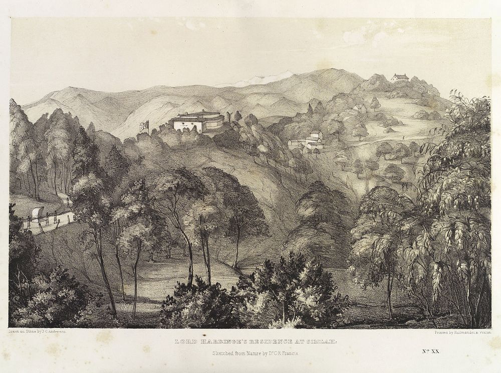 Lord Hardinge's Residence at Simlah | Free Photo Illustration - rawpixel