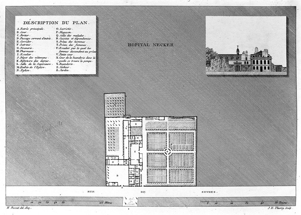 Necker Hospital, Paris: facade floor | Free Photo Illustration - rawpixel