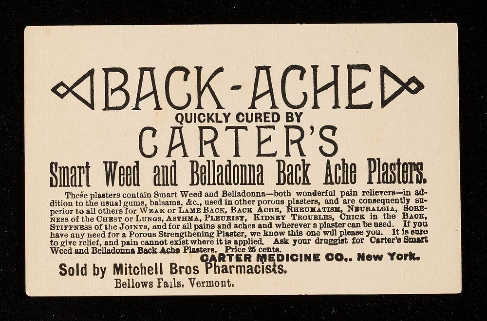 Carter's Backache Plasters every ache | Free Photo Illustration - rawpixel