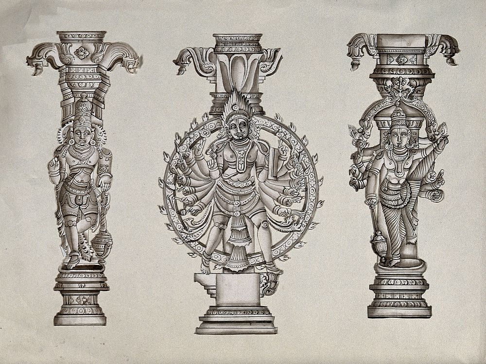 Three different aspects Vishnu. Drawings | Free Photo Illustration ...