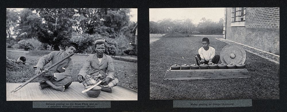 Sarawak: musicians playing nose flute, | Free Photo - rawpixel