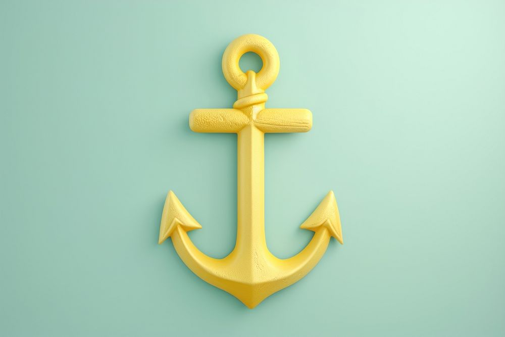 Yellow anchor symbol electronics hardware. | Premium Photo Illustration ...