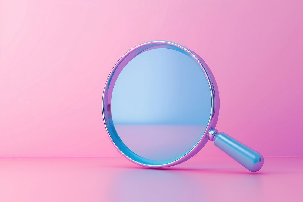 Blue magnifying glass reflection research | Premium Photo Illustration ...