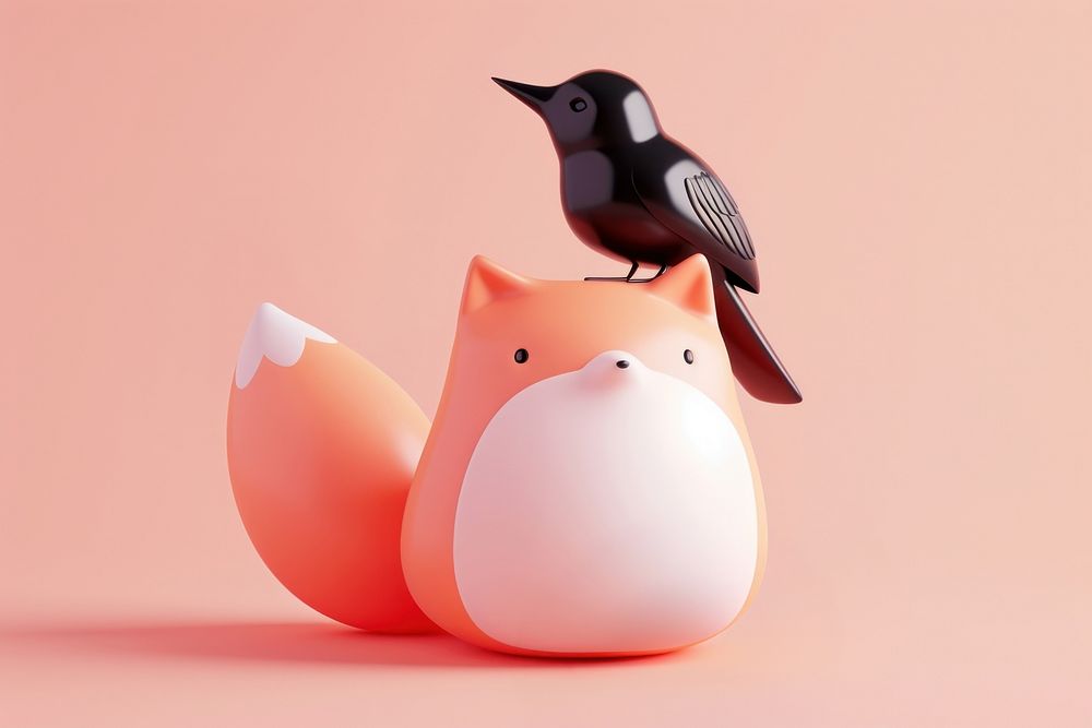 Chubby cute fox wearing crow | Premium Photo Illustration - rawpixel