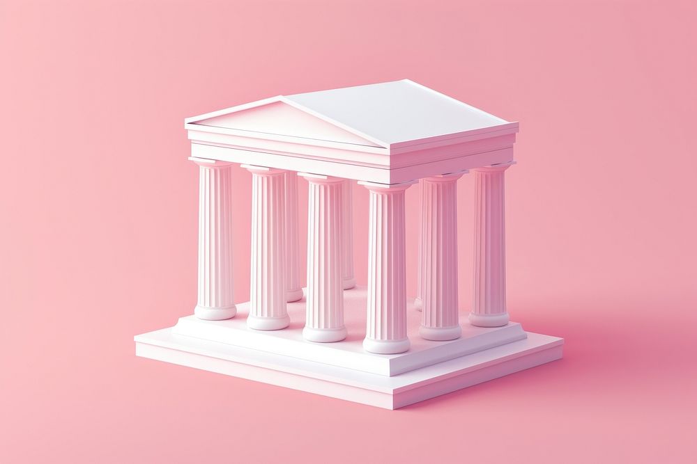 Greek temple icon isometric architecture | Premium Photo Illustration ...