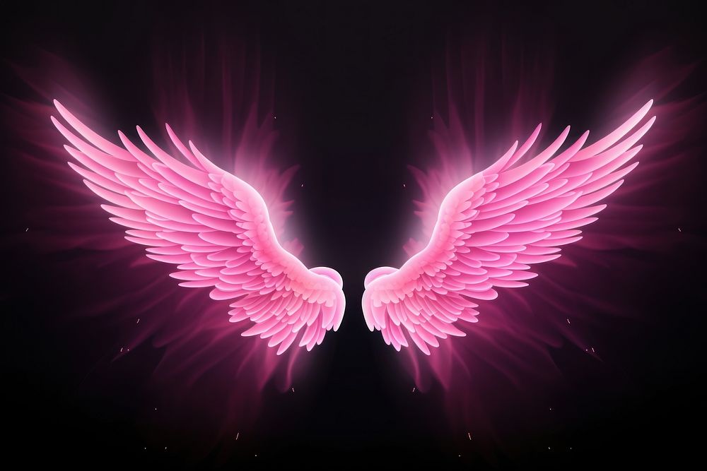 Angel wings cloud neon pink | Premium Photo Illustration - rawpixel