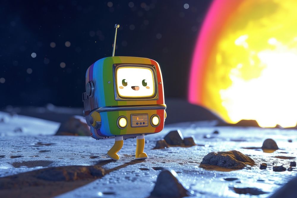 Small retro TV character cartoon | Free Photo Illustration - rawpixel