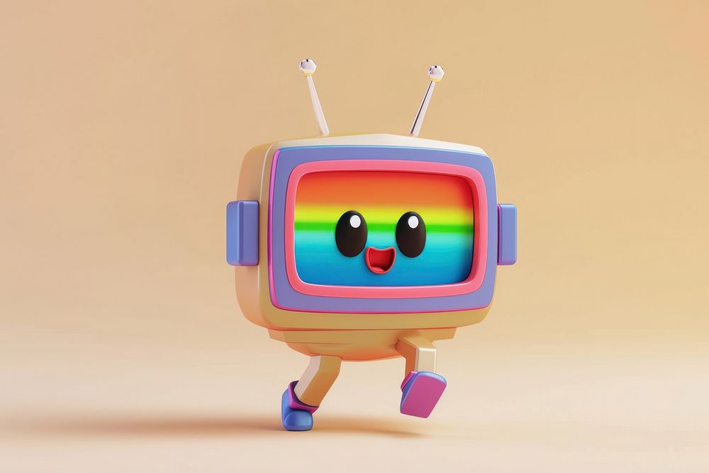 Small retro TV character cartoon | Premium Photo Illustration - rawpixel