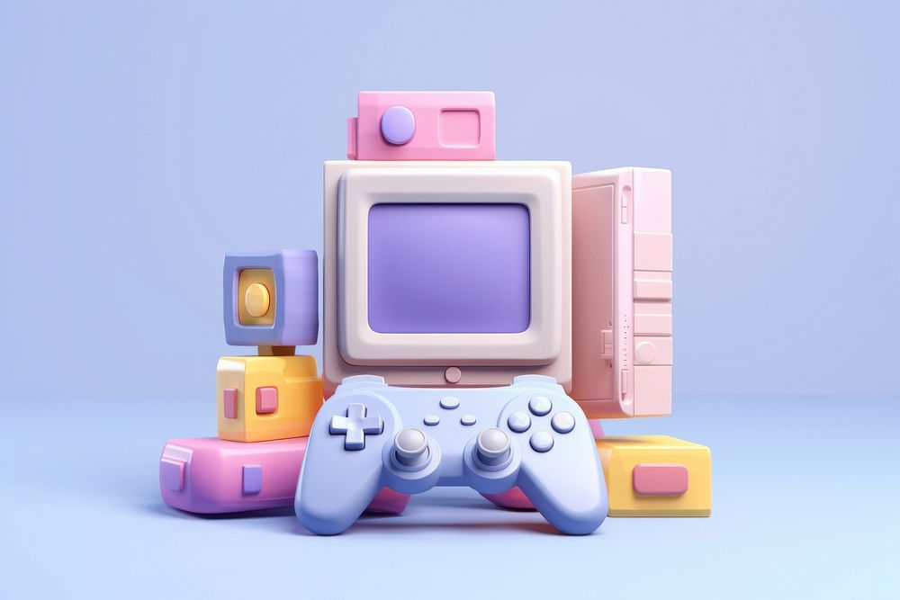 Video games electronics technology multimedia. | Premium Photo ...