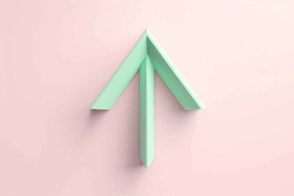 Triangular arrow pointers symbol origami | Premium Photo Illustration ...