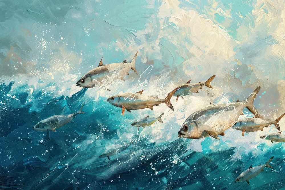 Fish jumping sea outdoors nature | Premium Photo Illustration - rawpixel