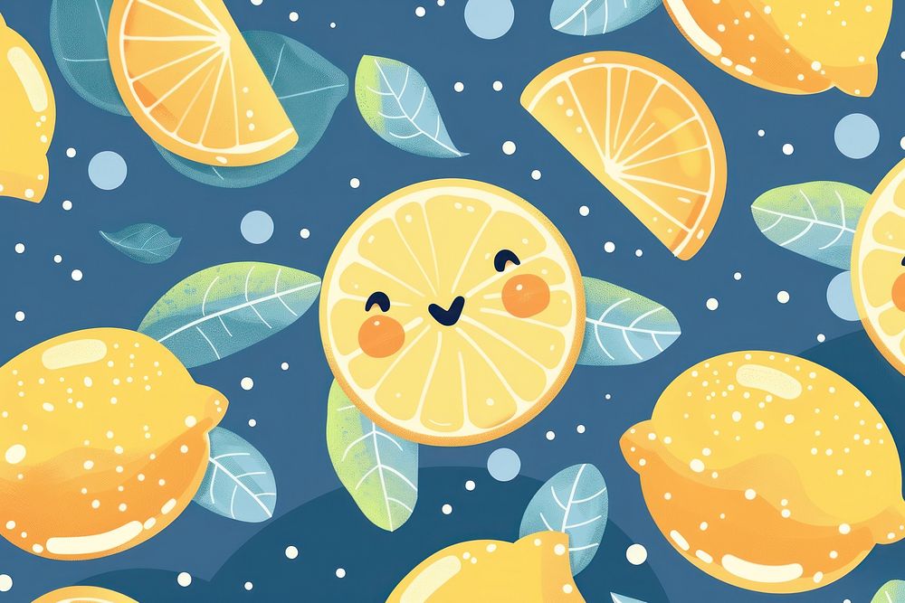 Lemon cute wallpaper fruit plant | Free Photo Illustration - rawpixel