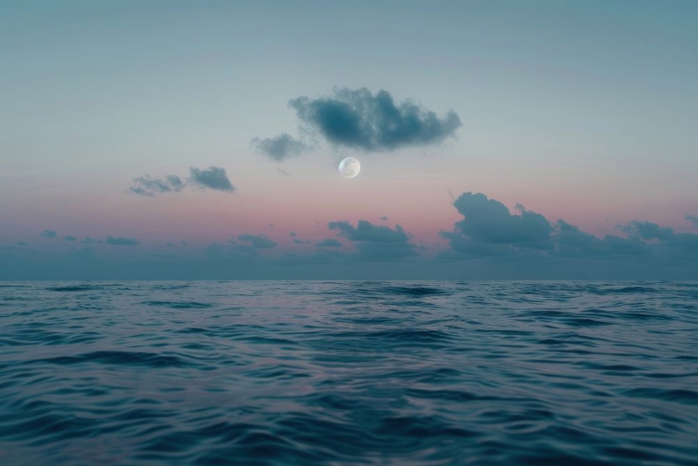 Moon sea astronomy outdoors horizon. | Premium Photo - rawpixel