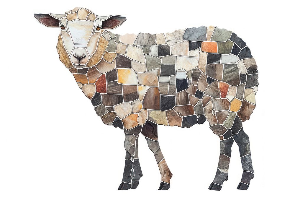Mosaic tiles sheep livestock animal | Premium Photo - rawpixel