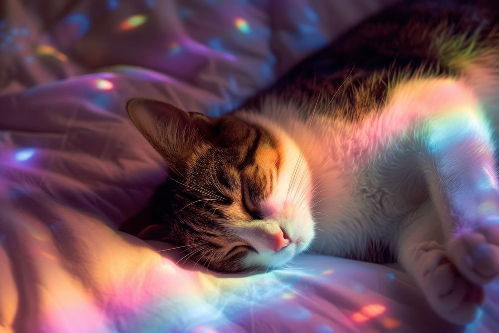 Cat sleep bed photo sleeping | Premium Photo - rawpixel