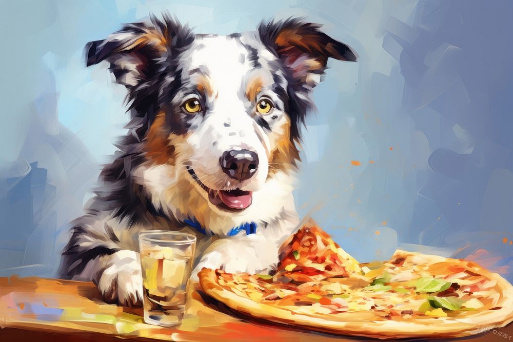 Dog animal pizza portrait. | Premium Photo Illustration - rawpixel
