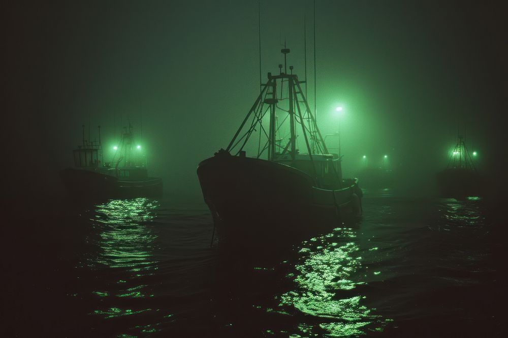Squid boats night light sailboat. | Premium Photo - rawpixel