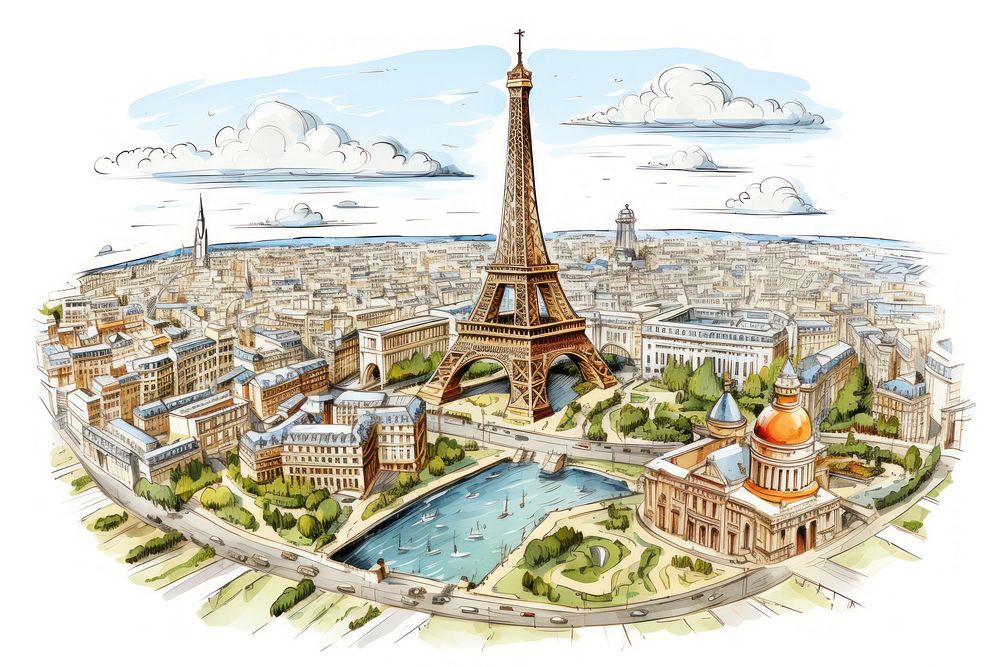 A map drawing architecture building. | Premium Photo Illustration ...