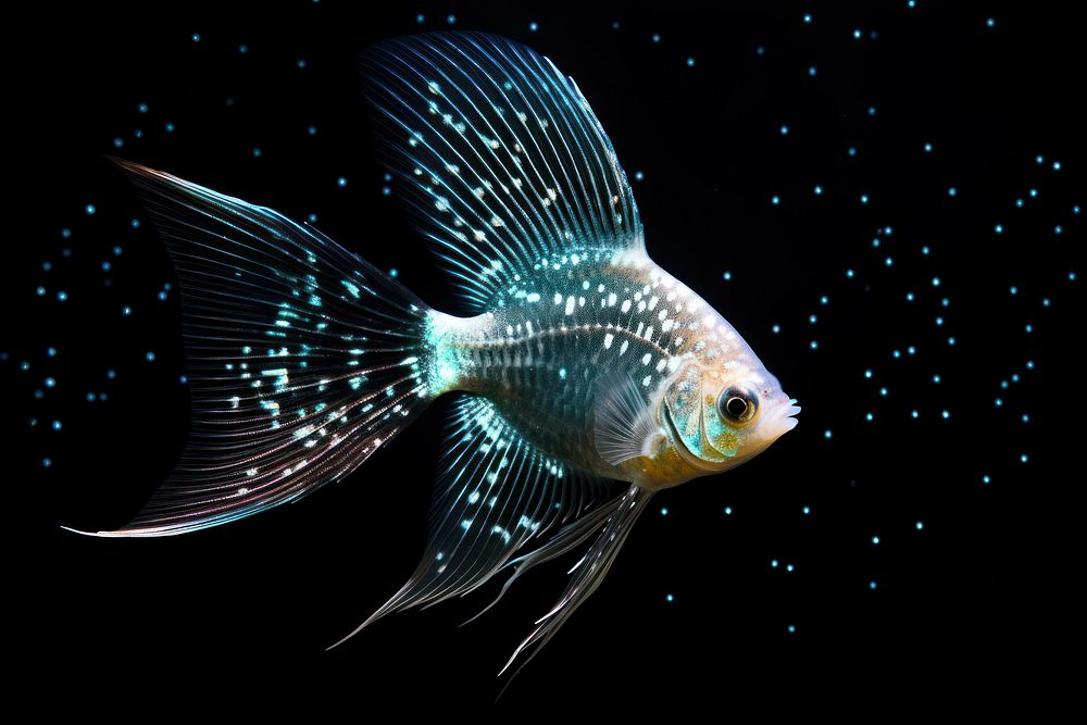 Freshwater angelfish sparkle light glitter | Premium Photo - rawpixel