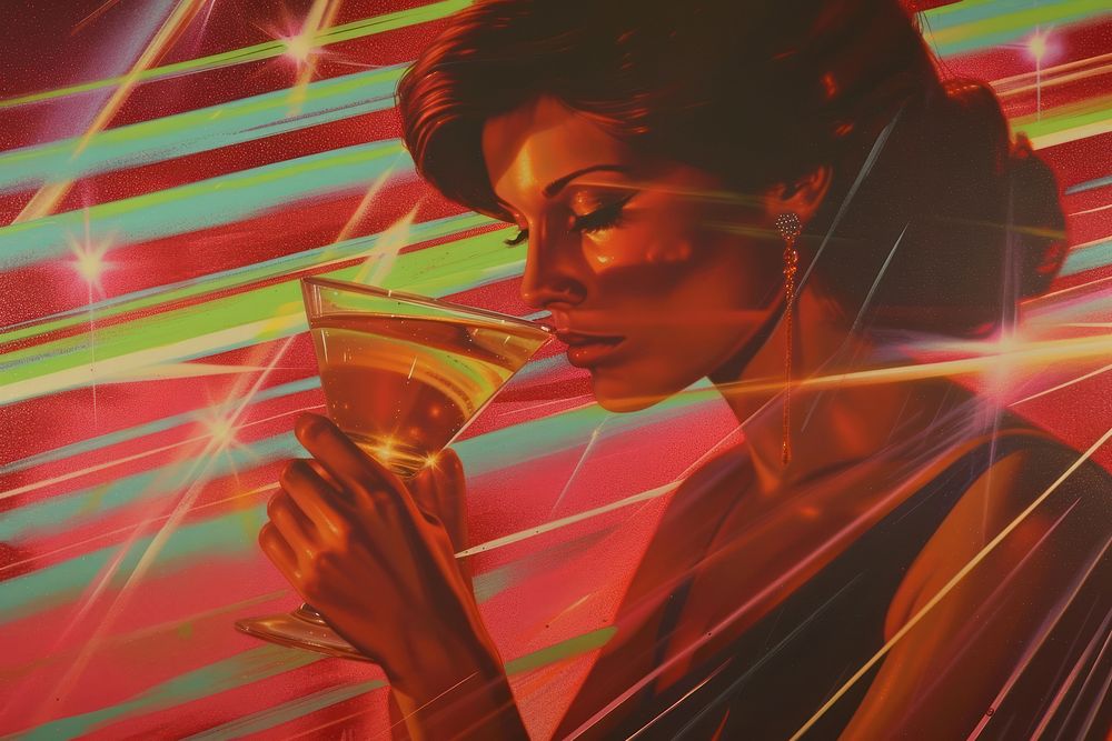 Woman drinking martini portrait refreshment | Free Photo Illustration ...
