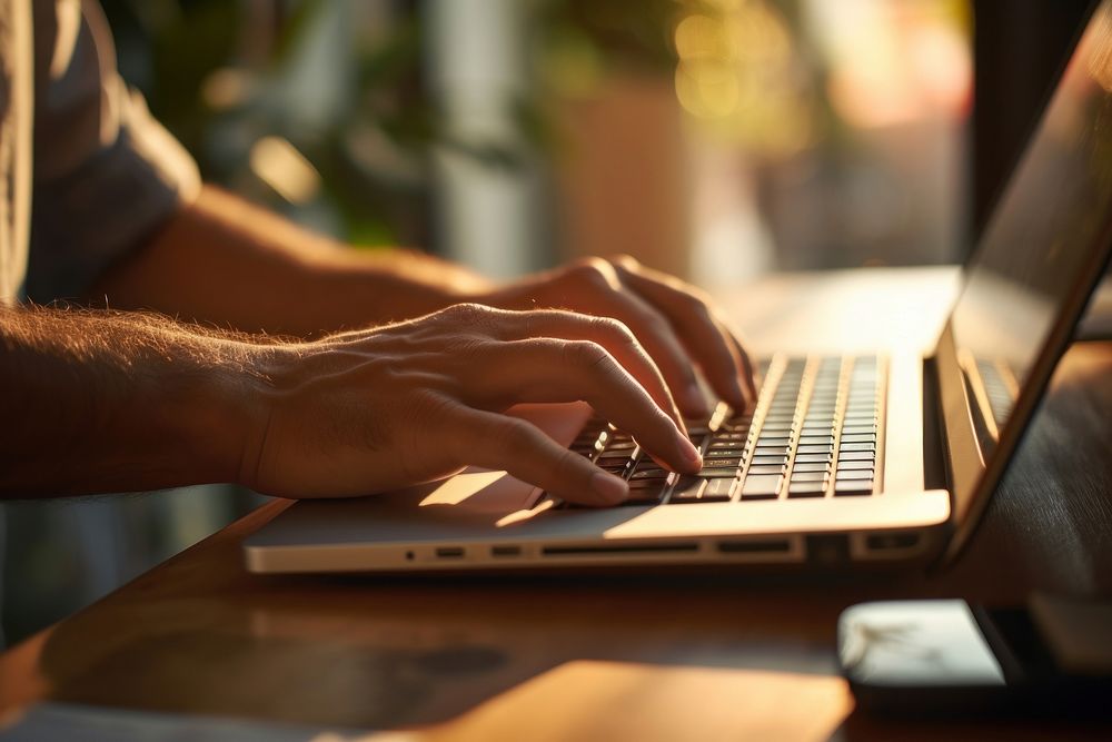 Typing keyboard computer laptop hand. | Free Photo - rawpixel