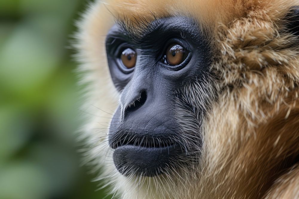 Wild gibbon ape face wildlife | Premium Photo - rawpixel