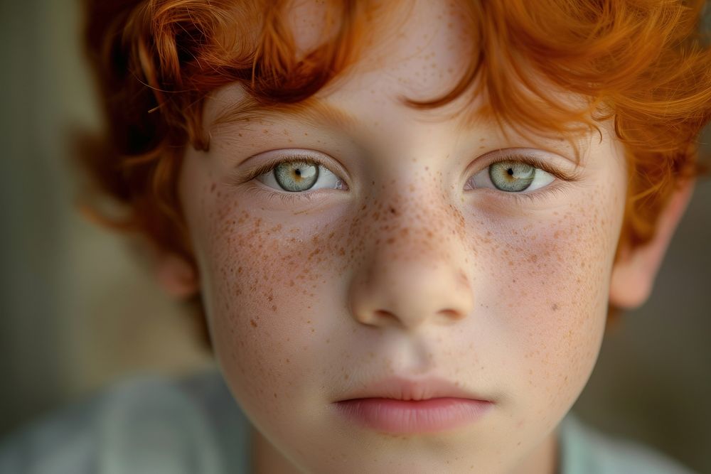 Red haired boy freckles portrait | Free Photo - rawpixel