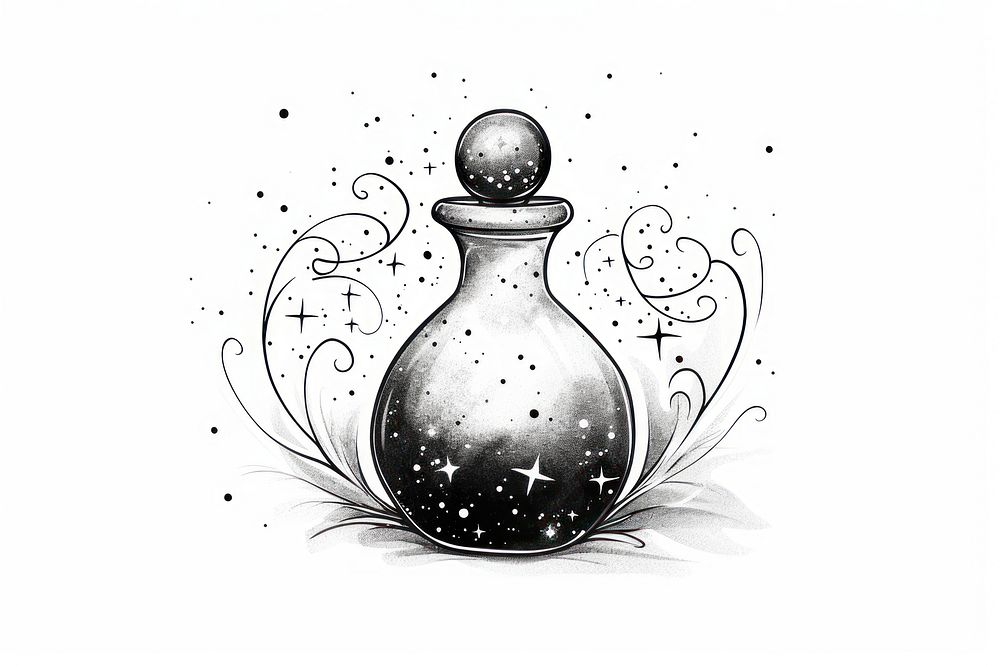 Illustration magic potion drawing sketch | Premium Photo Illustration ...