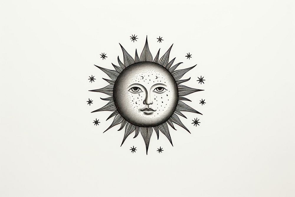 Illustration half sun and moon | Free Photo Illustration - rawpixel
