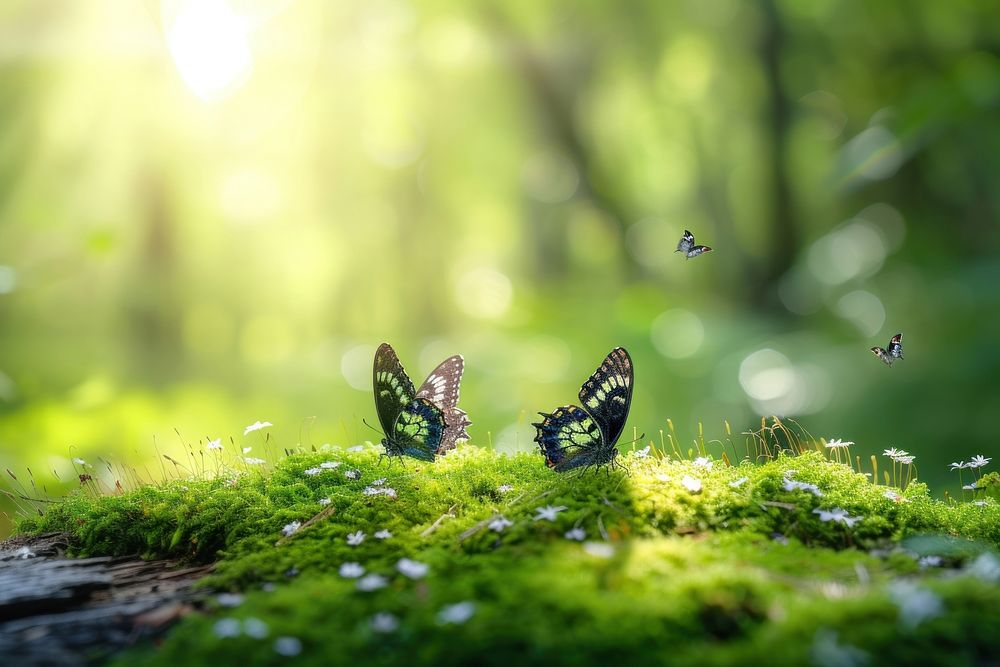 Forest moss and grass butterfly | Premium Photo - rawpixel
