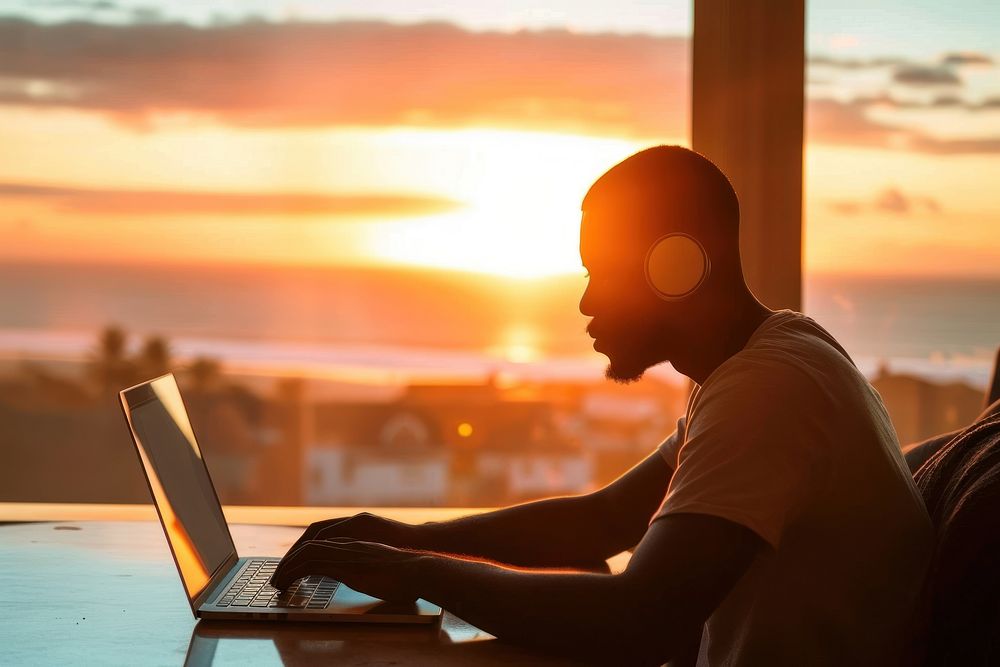 Black man typing his laptop | Premium Photo - rawpixel Black man typing his laptop | Premium Photo - rawpixel