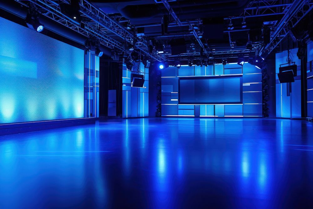 Empty tv studio set stage | Premium Photo Illustration - rawpixel