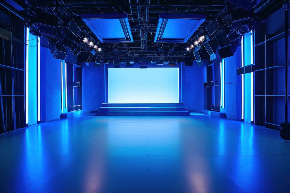 Empty tv studio set stage | Premium Photo Illustration - rawpixel