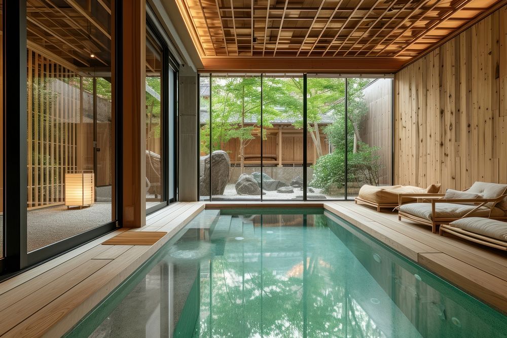 Modern house pool transportation architecture. | Free Photo - rawpixel