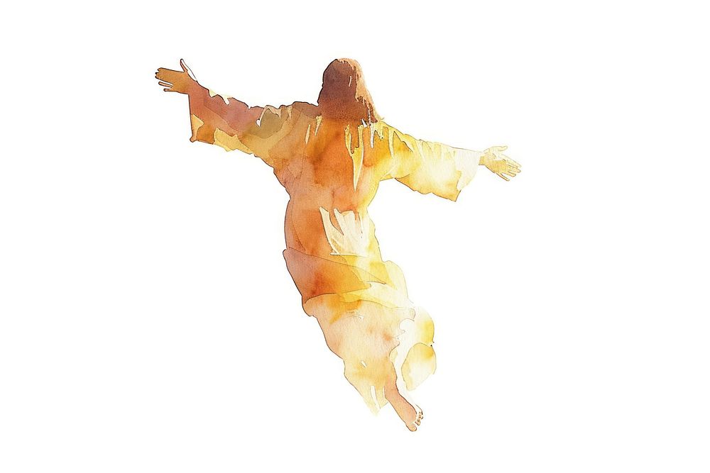 Watercolor illustration jesus flying dancing | Premium Photo ...