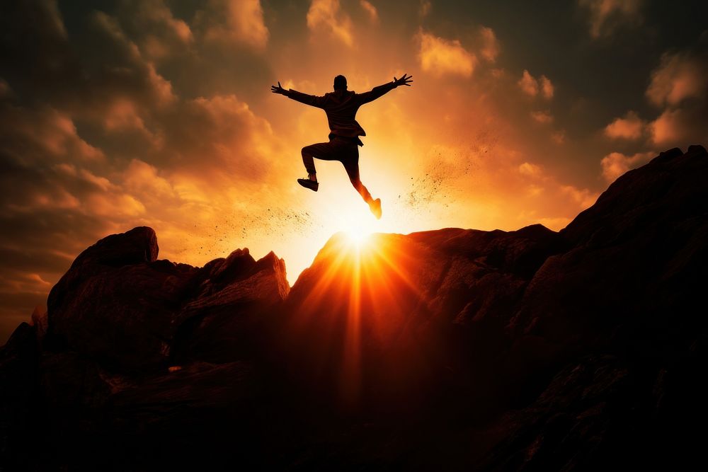 Jumping sun sunlight outdoors. | Premium Photo - rawpixel