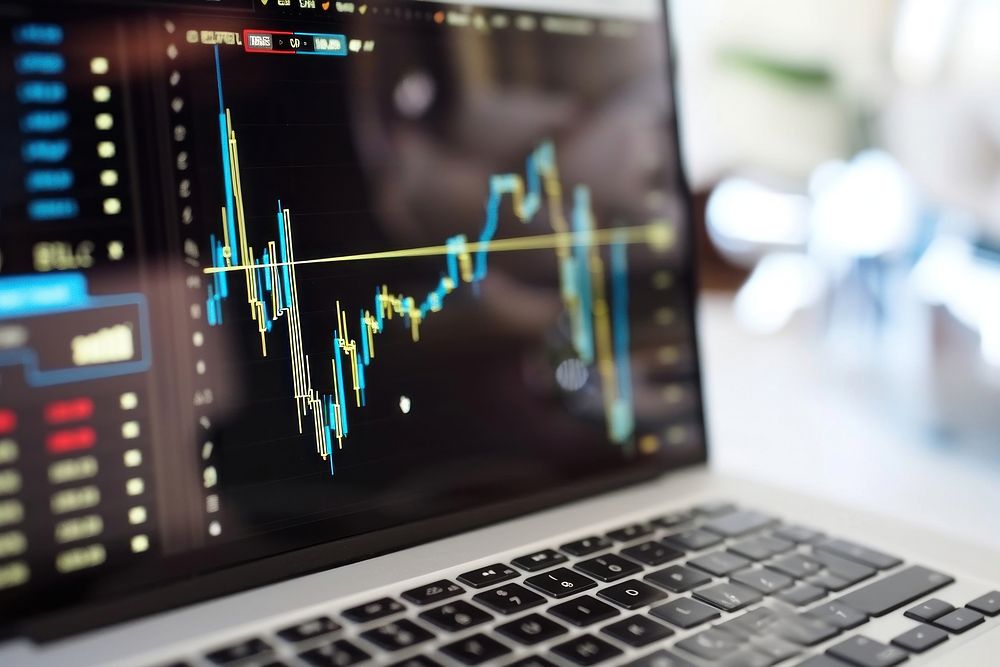 screen graph computer laptop chart. | Free Photo - rawpixel