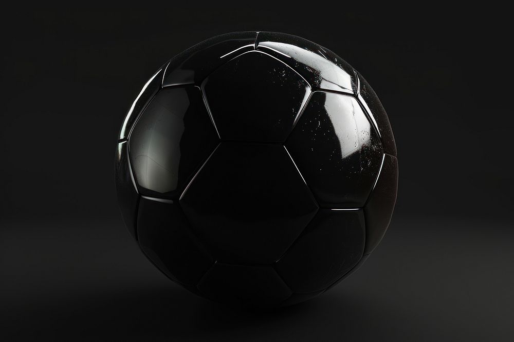Black soccer ball black background | Premium Photo - rawpixel
