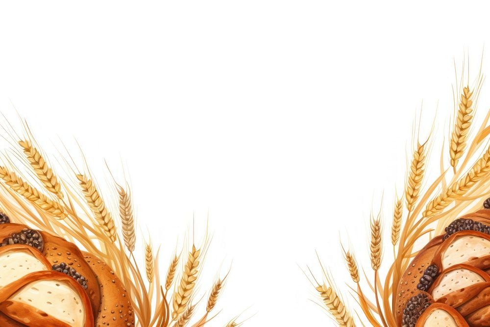 Bread border backgrounds wheat food. | Premium Photo Illustration ...