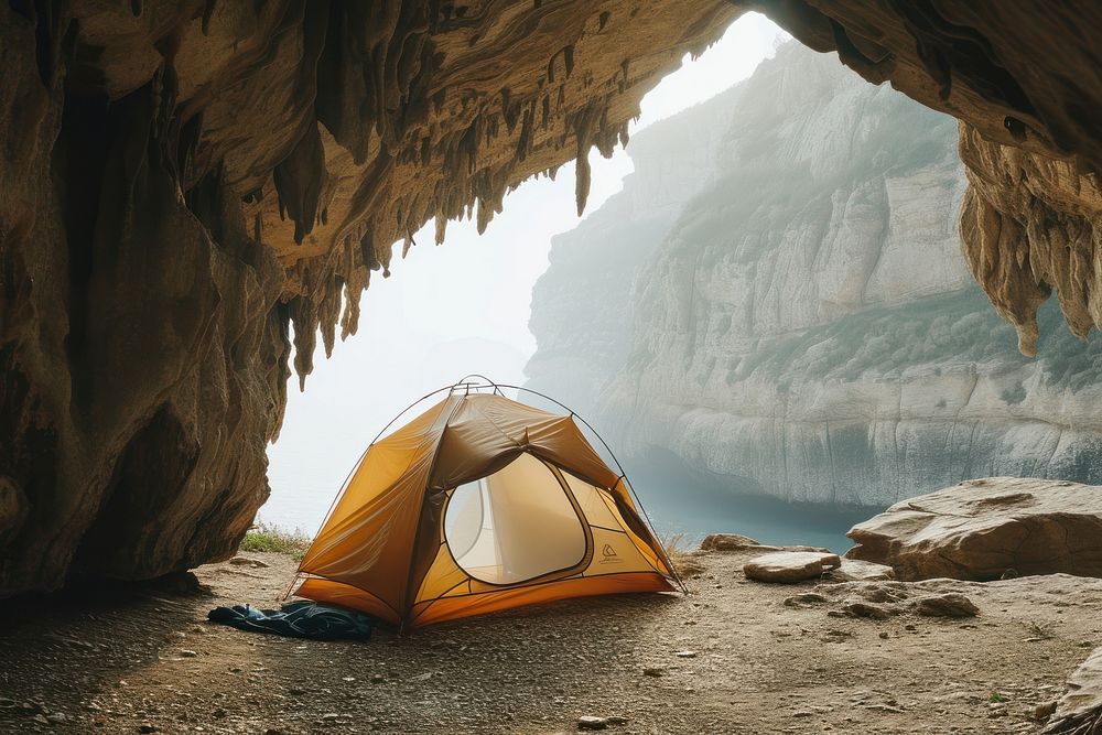 Photo tent cliff outdoors camping | Premium Photo - rawpixel