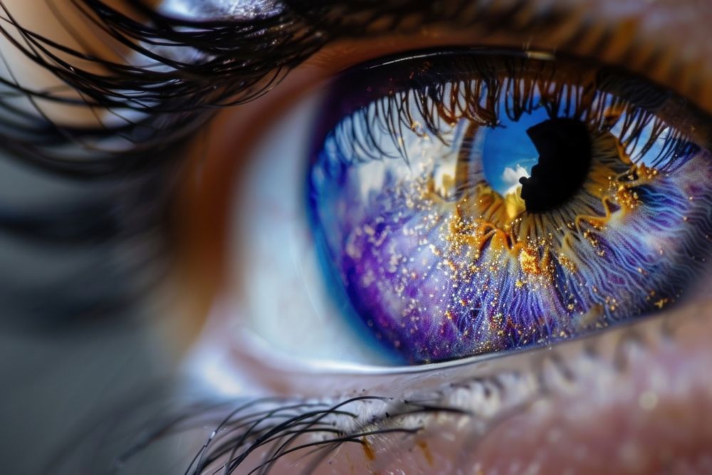 Purple and blue eye word | Premium Photo - rawpixel