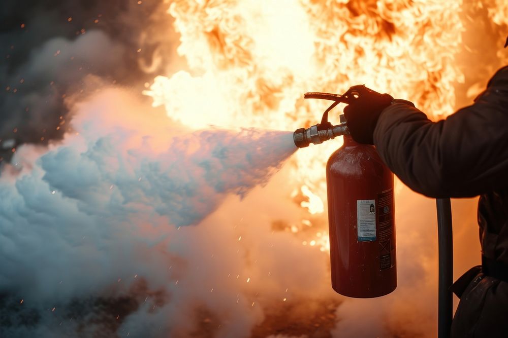 Carbon dioxide fire extinguisher firefighter | Premium Photo - rawpixel