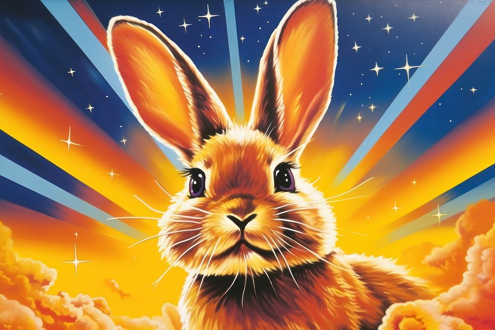 Rabbit mammal animal art | Free Photo Illustration - rawpixel